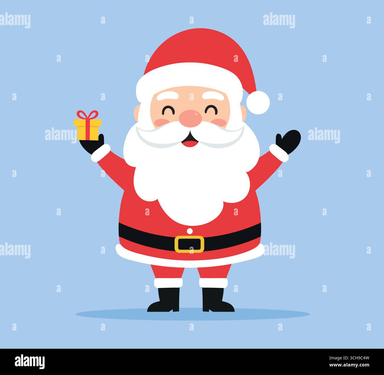 Festive hand holding santa Stock Vector Images - Alamy