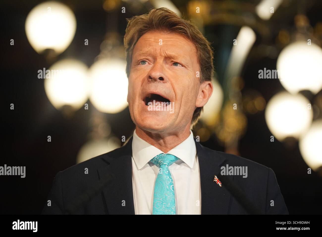 Reform UK deputy leader Richard Tice speaks at a Reform UK press ...