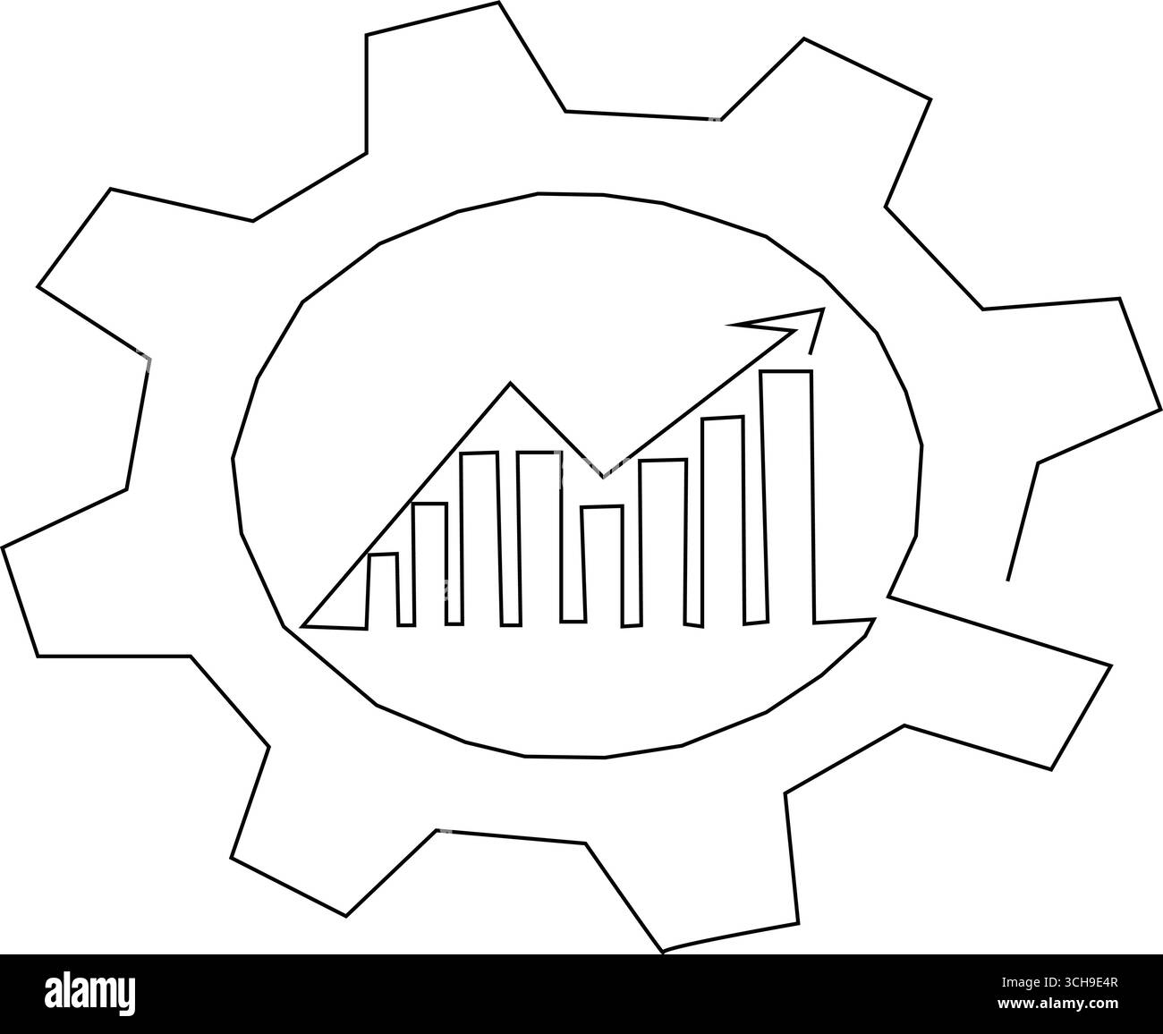 Financial report one line drawing Stock Vector Images - Alamy