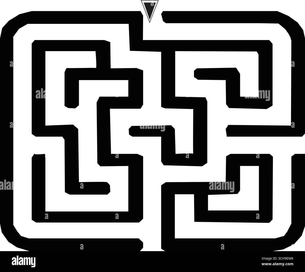 Map maze graphic black Black and White Stock Photos & Images - Alamy