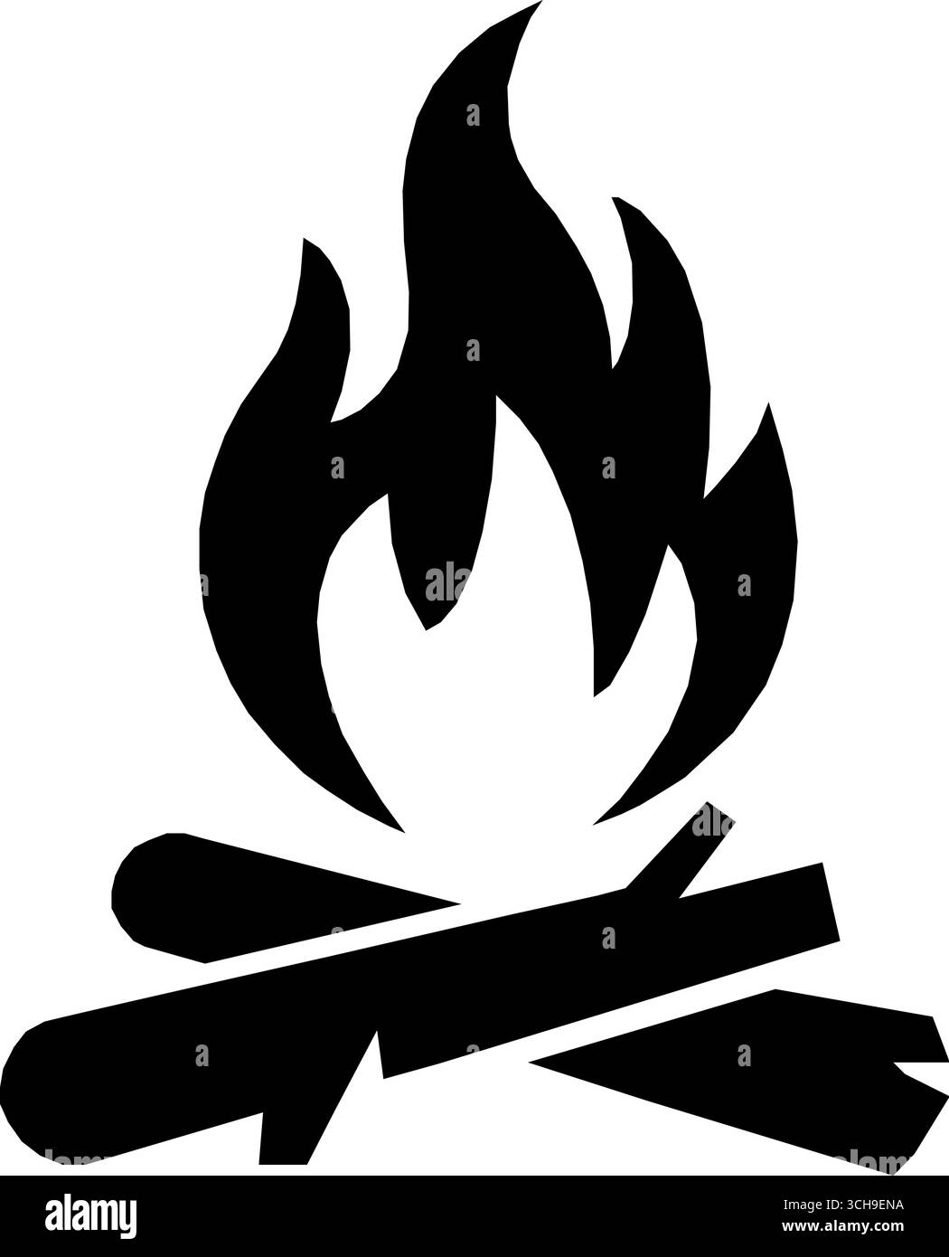 Burning bonfire wood vector Stock Vector Images - Alamy