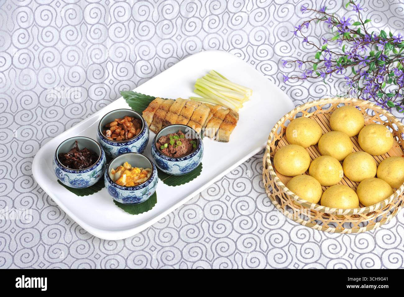 Northern Chinese Appetizer Platter with Shrimp Paste, Pickled Mackerel ...