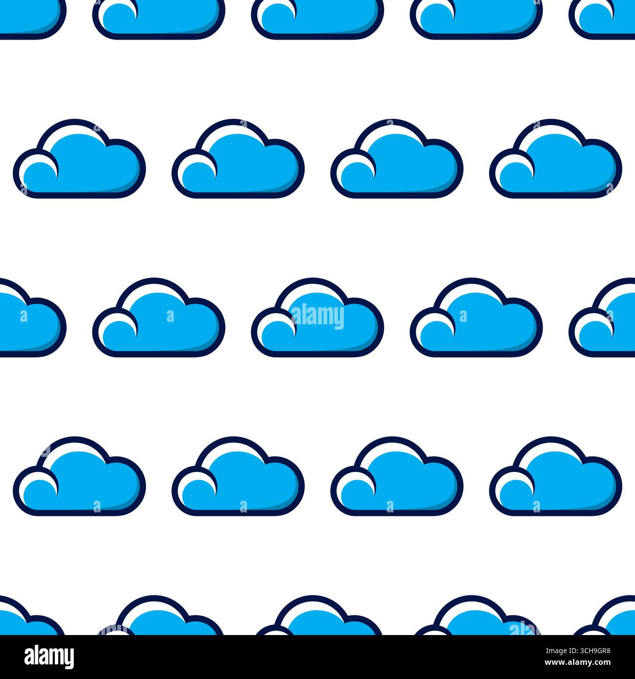 Cloud Seamless Pattern Design for Background Stock Vector Image & Art ...