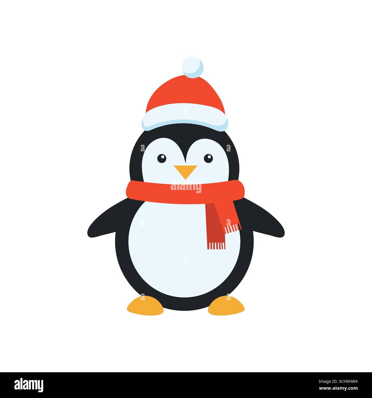 Merry christmas cute penguin Stock Vector Images - Alamy