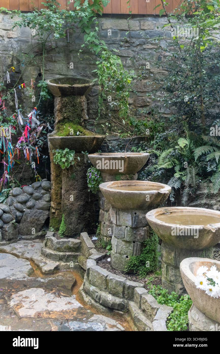 A view of the Water Basins Outside The White Spring Water Temple near ...