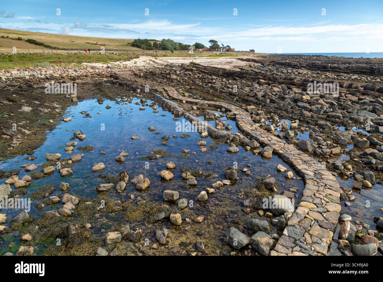 The Tideline is a temporary, low-tide art installation on the Fife Coastal Path near Cellardyke ...