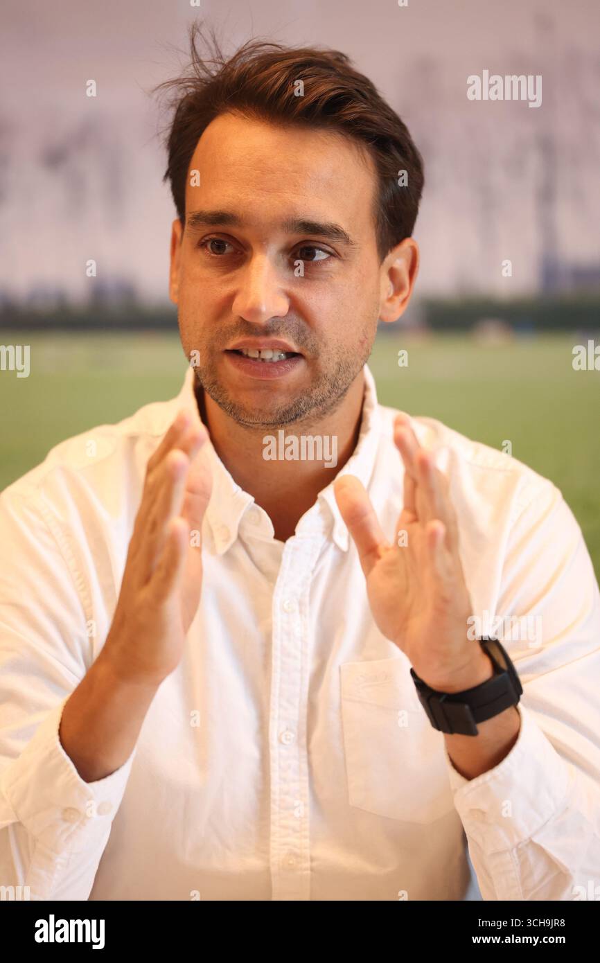 ACFF CEO Thomas Rodrigues Pereira gestures during a press conference of ...