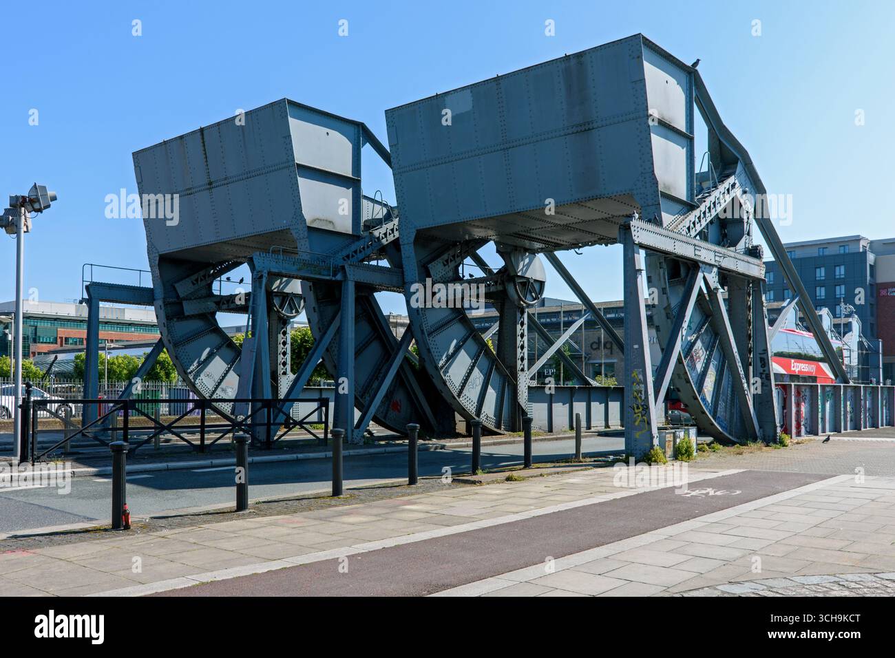 Two Scherzer rolling lift bridges, a type of bascule bridge, Custom ...