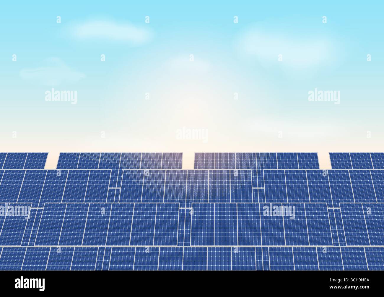 Solar panel. Solar cell. Solar panel against blue sky. Alternative ...