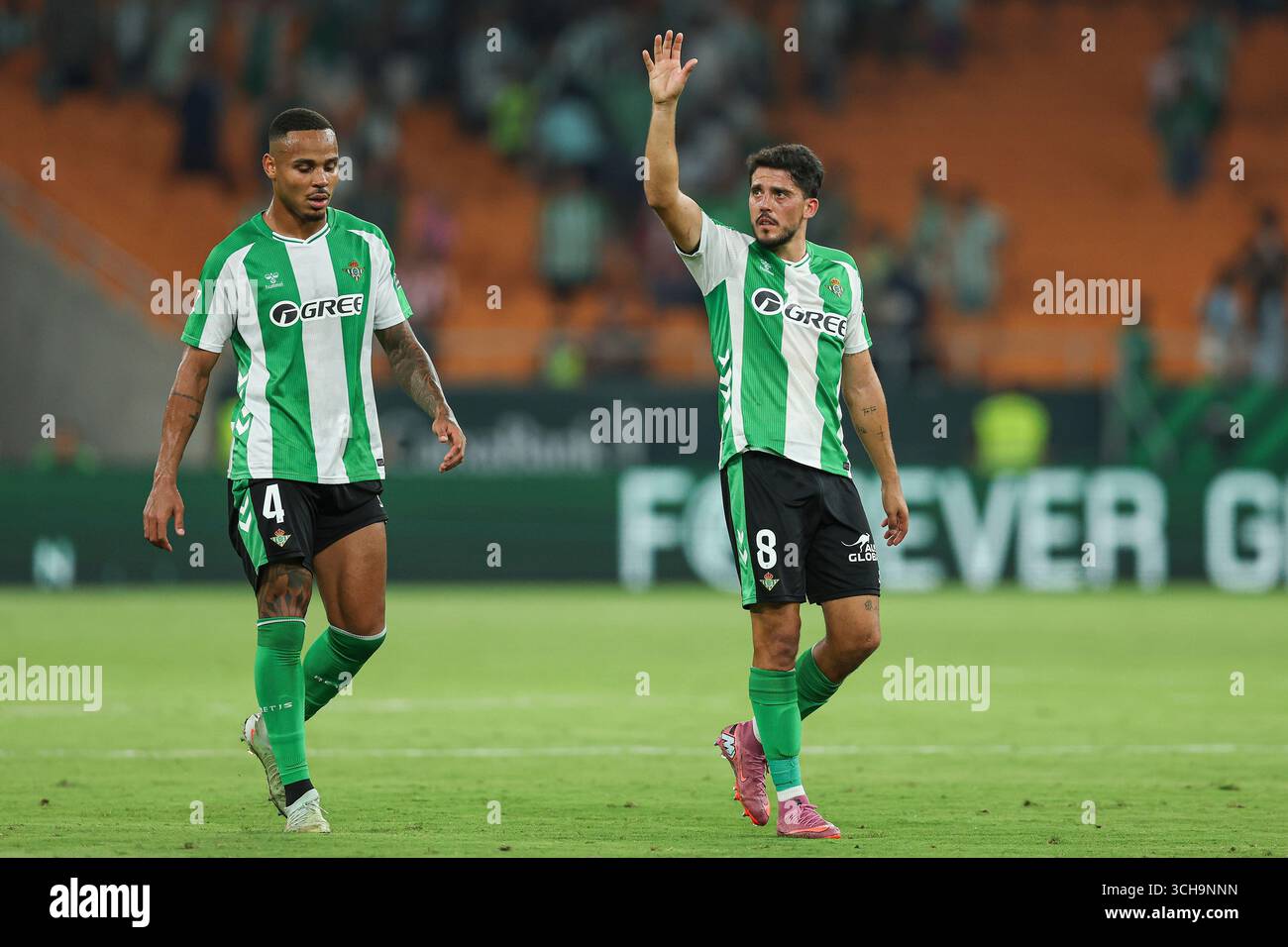 Pablo Fornals and Natan Souza of Real Betis during the La Liga EA Sports match between Real ...