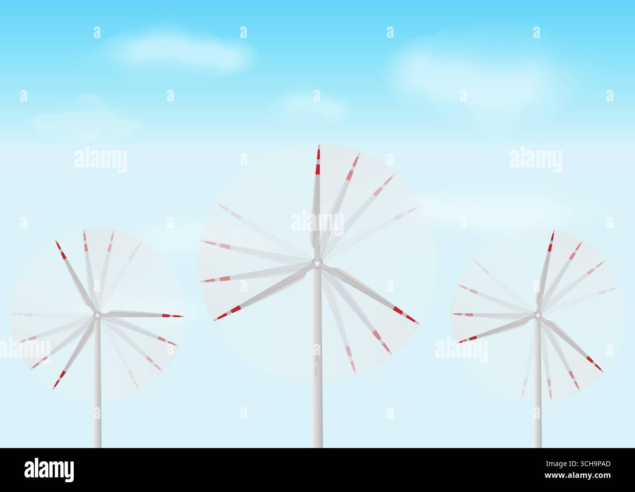 Offshore wind turbines power generation Stock Vector Images - Alamy