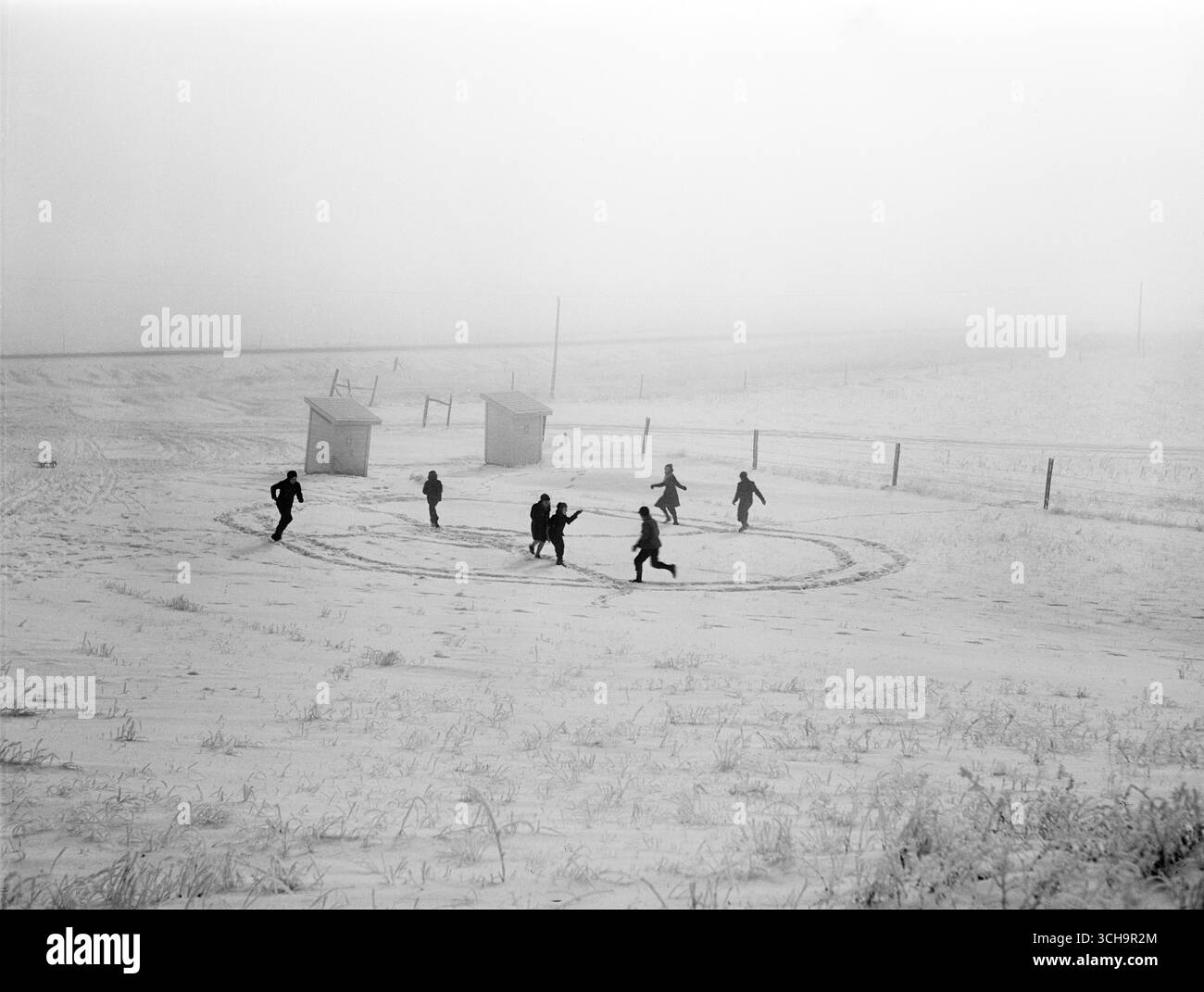 Kids at recess Black and White Stock Photos & Images - Alamy