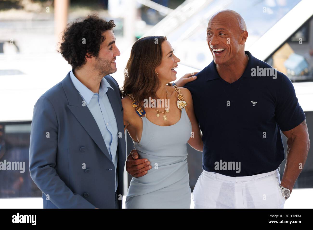 Venice, Italy. 1st September, 2025. (L-R) Emily Blunt, Benny Safdie and ...