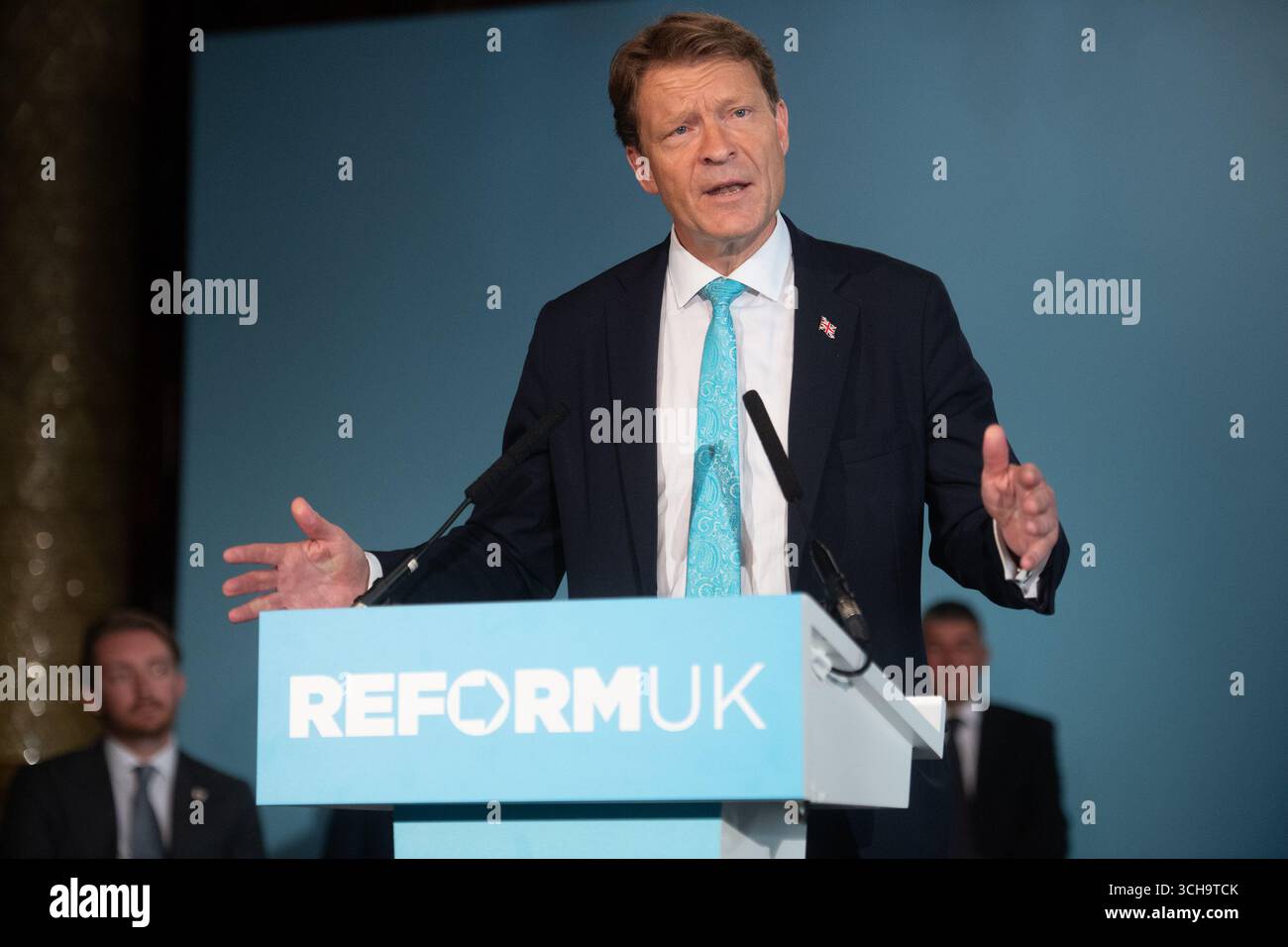 London, UK. 01 Sep 2025. Richard Tice - Reform UK Deputy Leader speaks ...