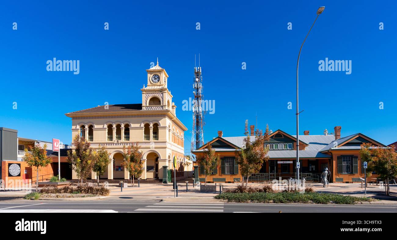 The two story and clock tower Hay Post Office is a Victorian Italianate ...