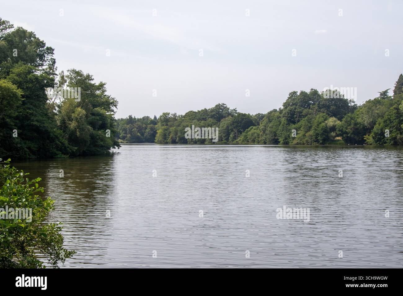 A view of Virginia Water Lake, Part of Windsor Great Park and the Crown ...