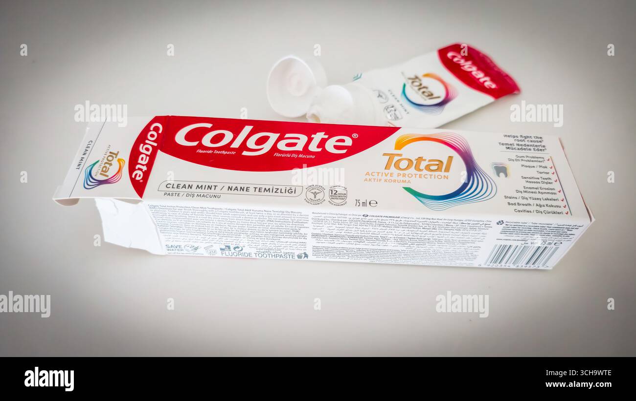 Colgate Total Active Protection Clean Mint toothpaste used tube and ...