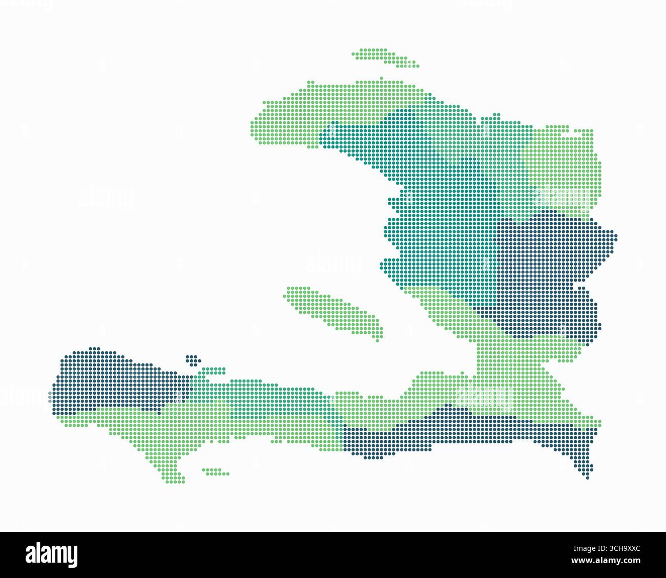 Haiti dotted map. Digital style map of the country on white background ...