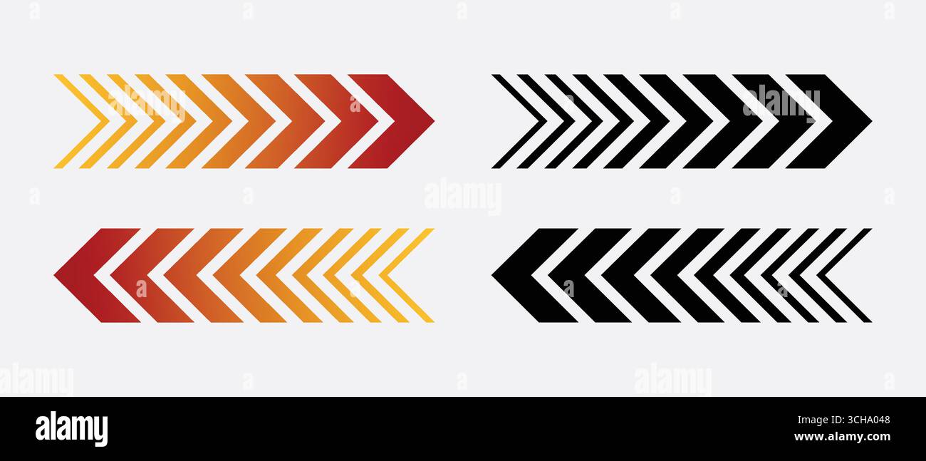 Dynamic red arrows moving forward Stock Vector Images - Alamy