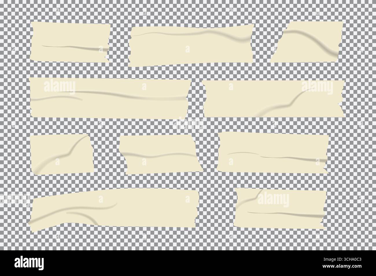 Duct Tape Collection Isolated on White. Realistic set of stripes made ...