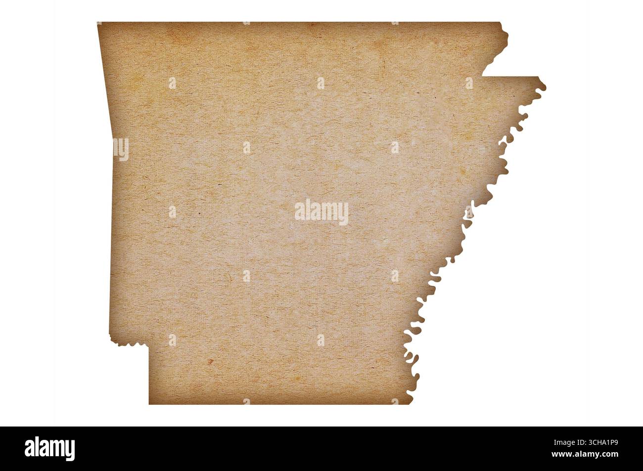 Accurate and detailed map of Arkansas on grunge paper Stock Photo - Alamy