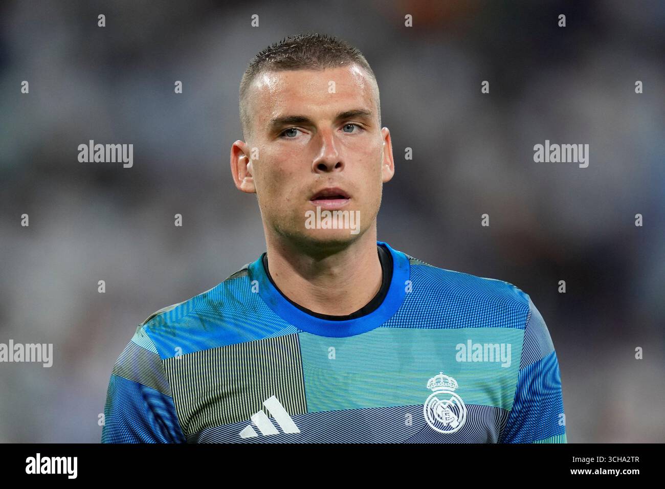 Andriy Lunin of Real Madrid CF during the La Liga EA Sports match ...