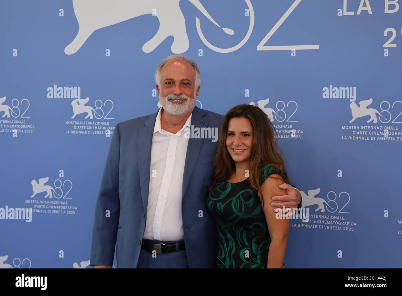 Venice, Italy, 1st September, 2025. Lawrence Waks and Terri Piñon at ...