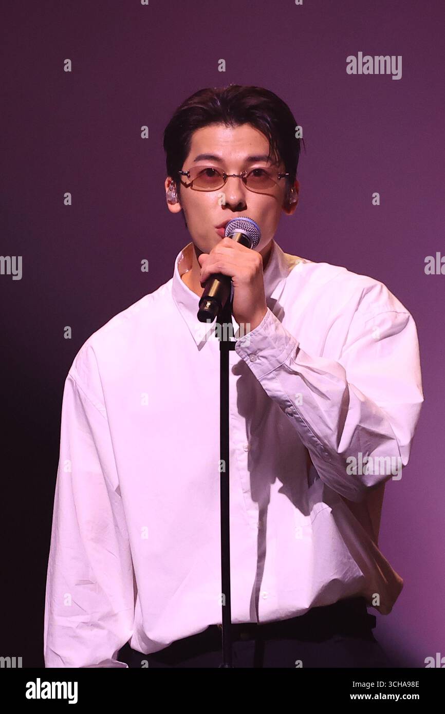 TAIPEI, CHINA - AUGUST 31, 2025 - Taiwanese singer Greg Hsu performs at ...
