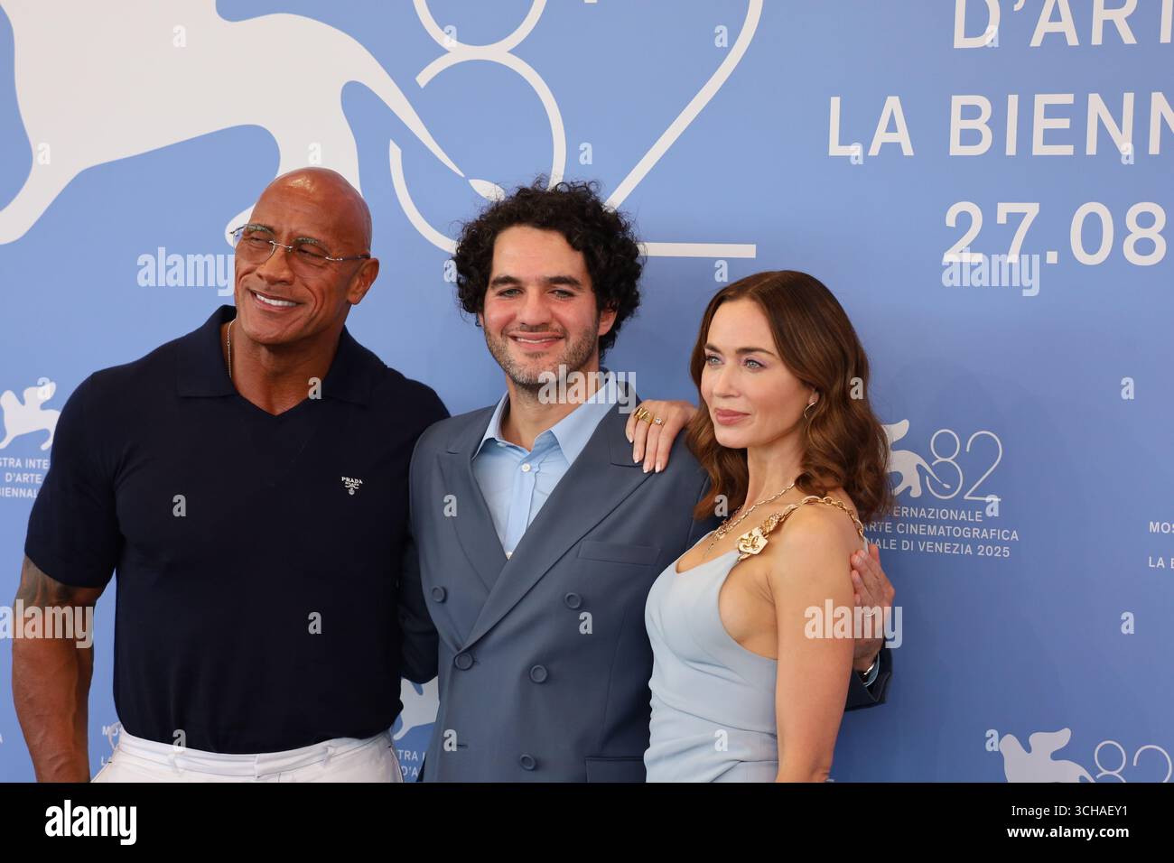 Venice, Italy, 1st September, 2025. Dwayne Johnson, Benny Safdie and ...