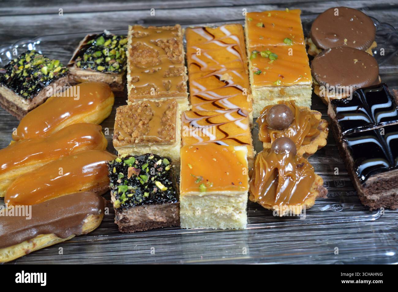 Assorted small Gateaux with different topping, Gateau bites are small ...