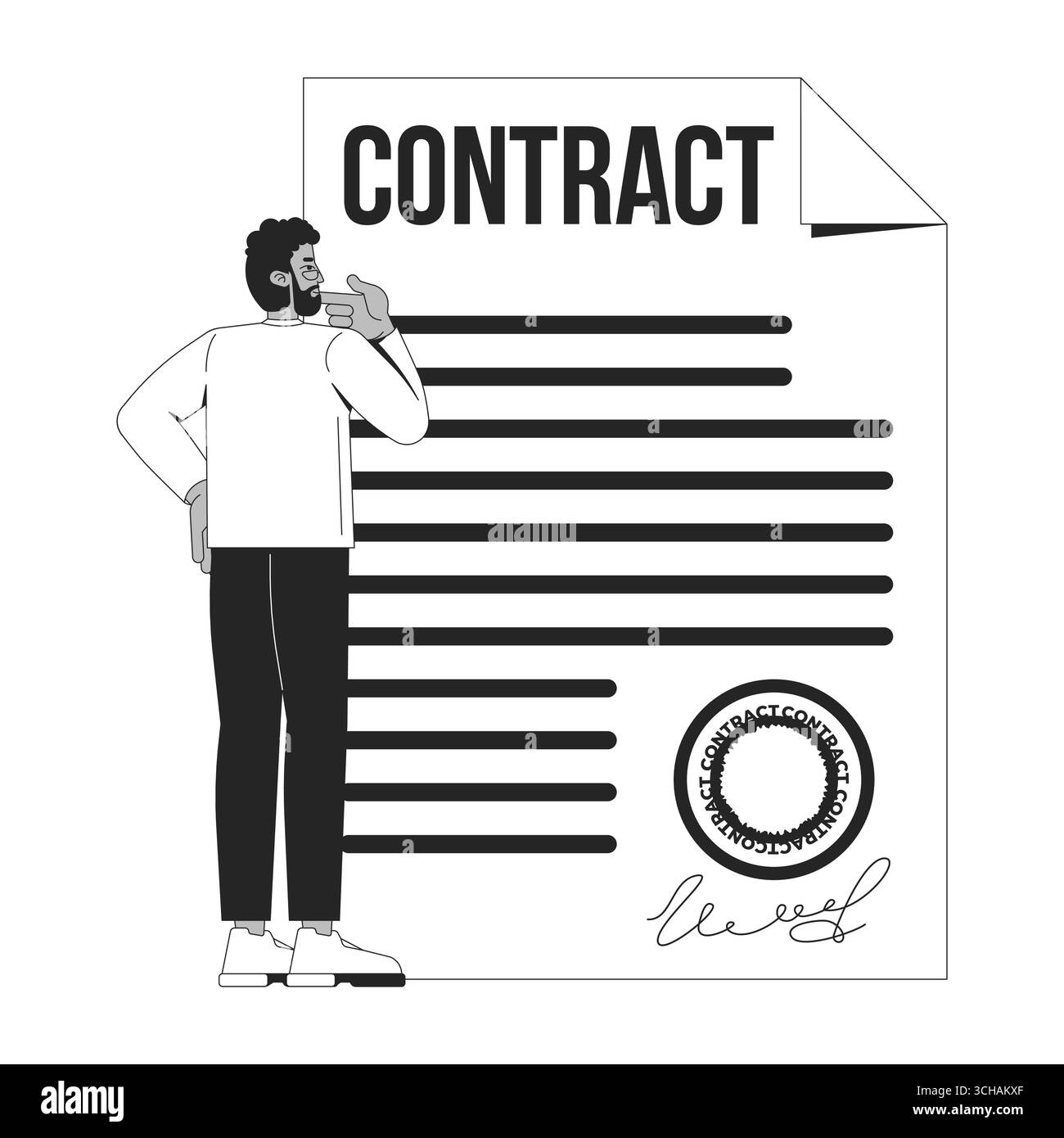 Documentation process line illustration Stock Vector Images - Alamy