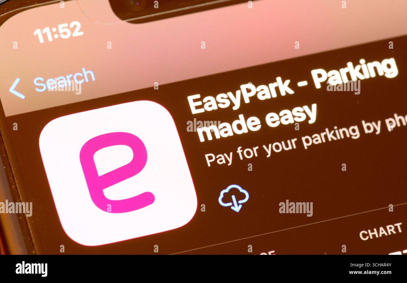 Easypark car parking ticket app hi-res stock photography and images - Alamy