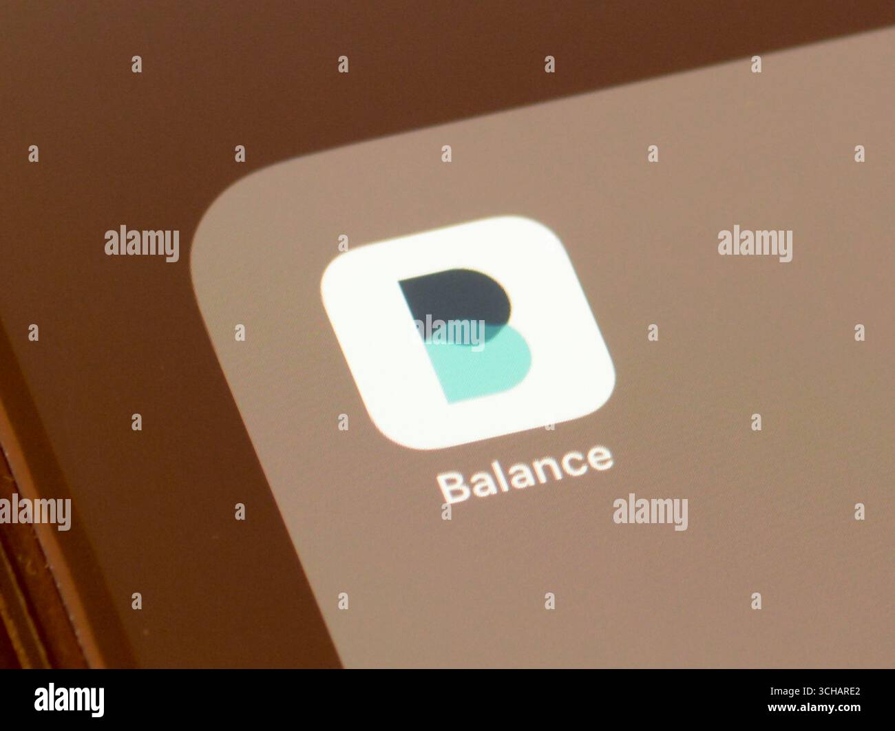 Balance meditation and mindfulness app on a smartphone screen Stock ...