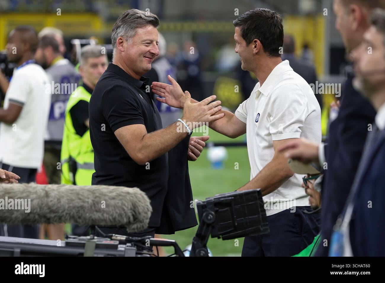 Italy, Milan, 2025 08 31: Kosta Runjaic (Udinese manager) and Cristian ...