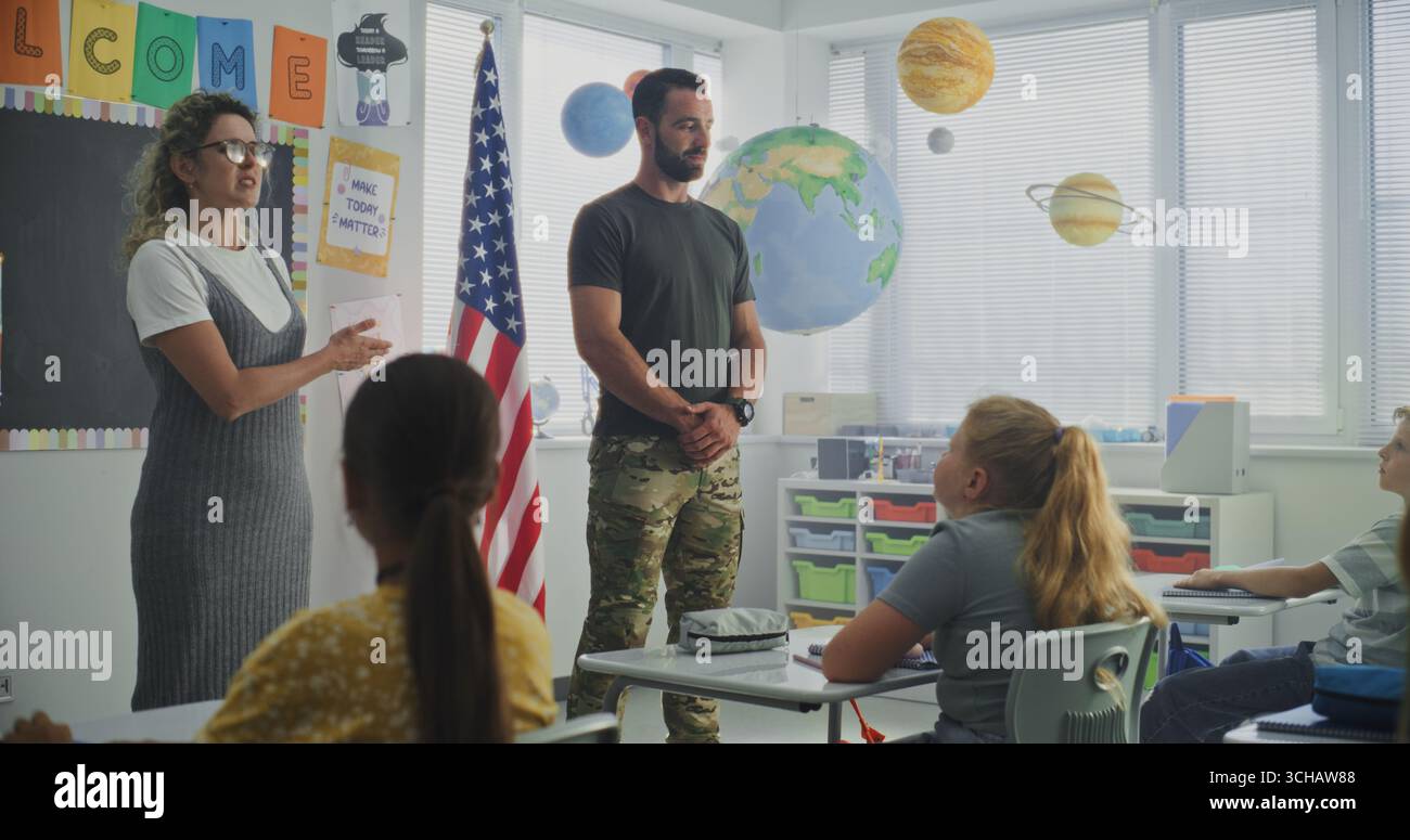 American military man giving lecture hi-res stock photography and ...