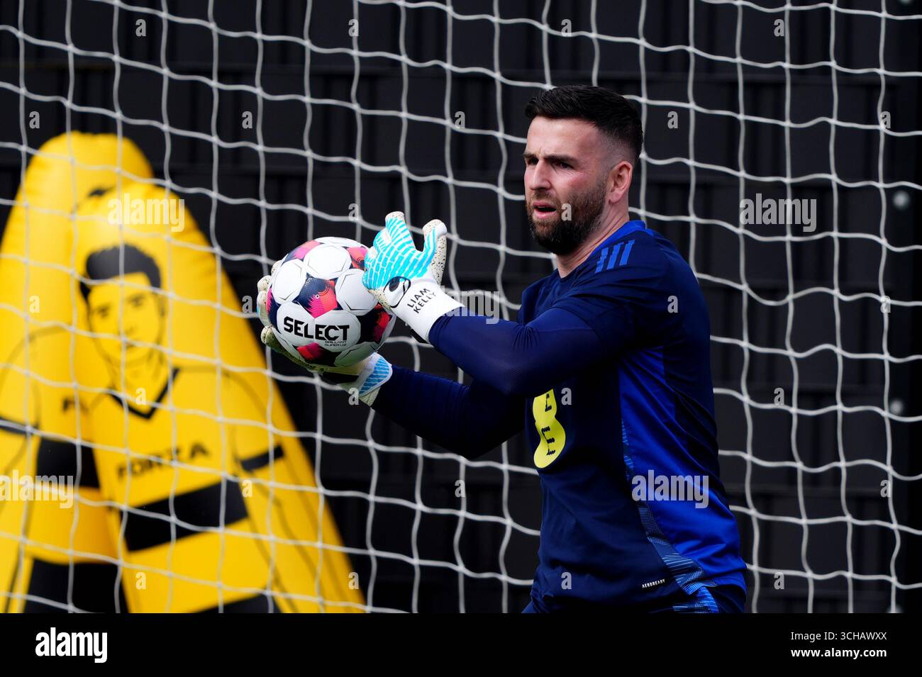 Scotland goalkeeper Liam Kelly during a training session at Lesser ...