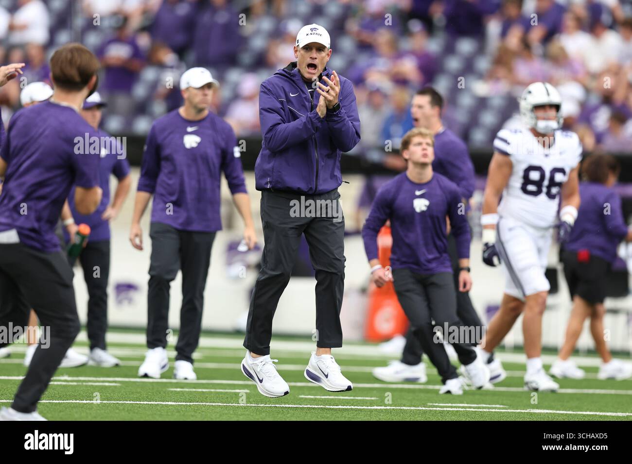 MANHATTAN, KS - AUGUST 30: Kansas State Wildcats offensive coordinator ...