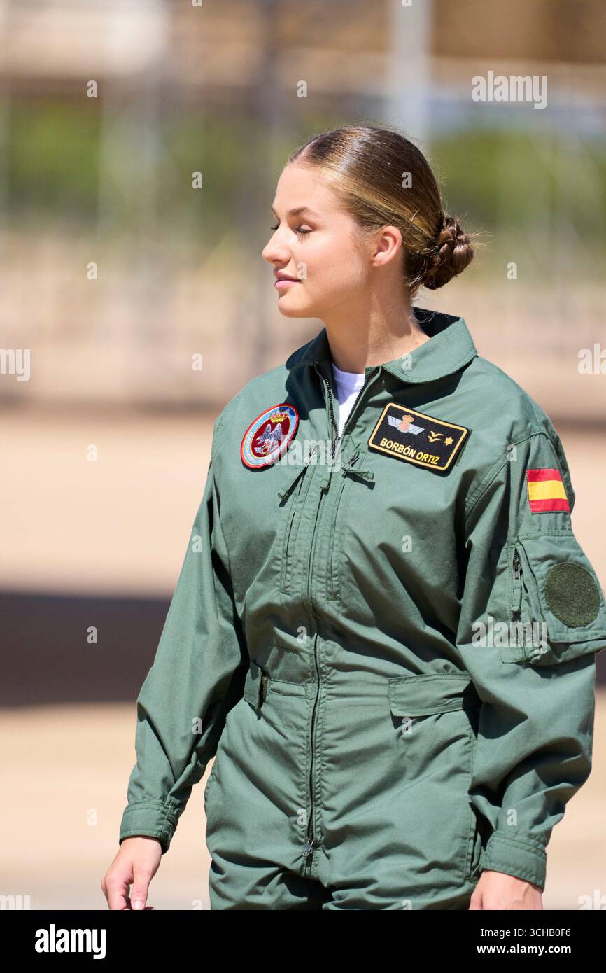 Crown Princess Leonor attends her first day at General Academy of Air ...