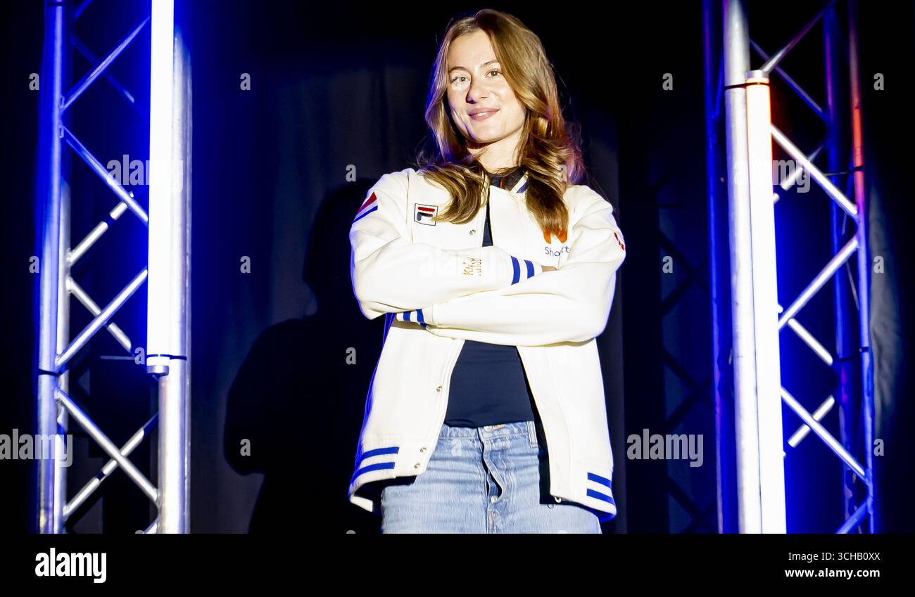 IJMUIDEN - Zoë Deltrap during the team presentation of TeamNL/NTS ...