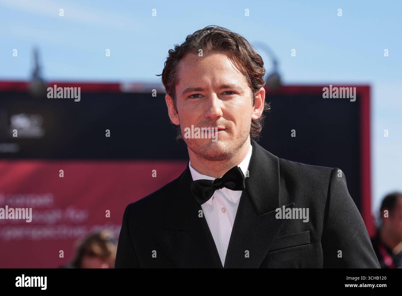 Lewis Pullman poses for photographers at the red carpet for the film ...
