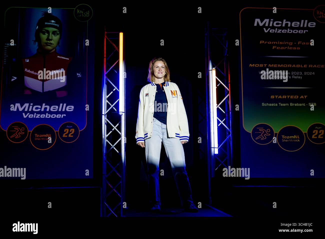 IJMUIDEN - Michelle Velzeboer during the team presentation of TeamNL ...