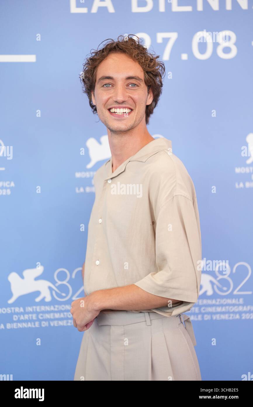 Luca Vergoni attends the "Orfeo" photocall during the 82nd Venice ...