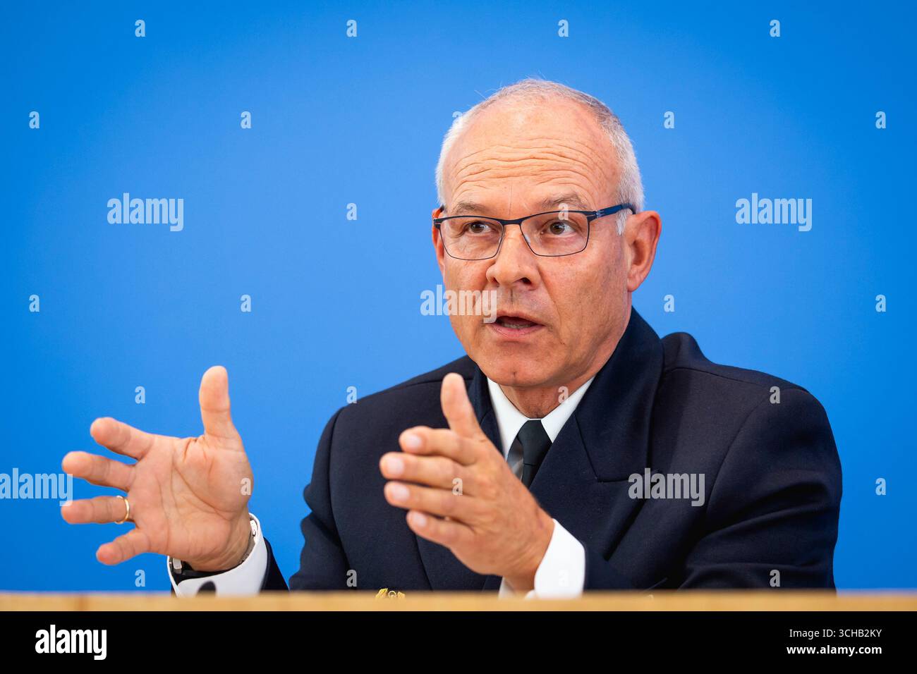 Admiral Jan Christian Kaack, Inspector General of the Navy, pictured ...