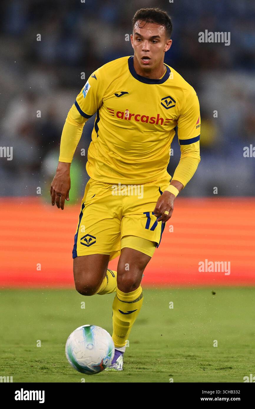 Giovane of Hellas Verona F.C. is in action during the 2nd day of the ...
