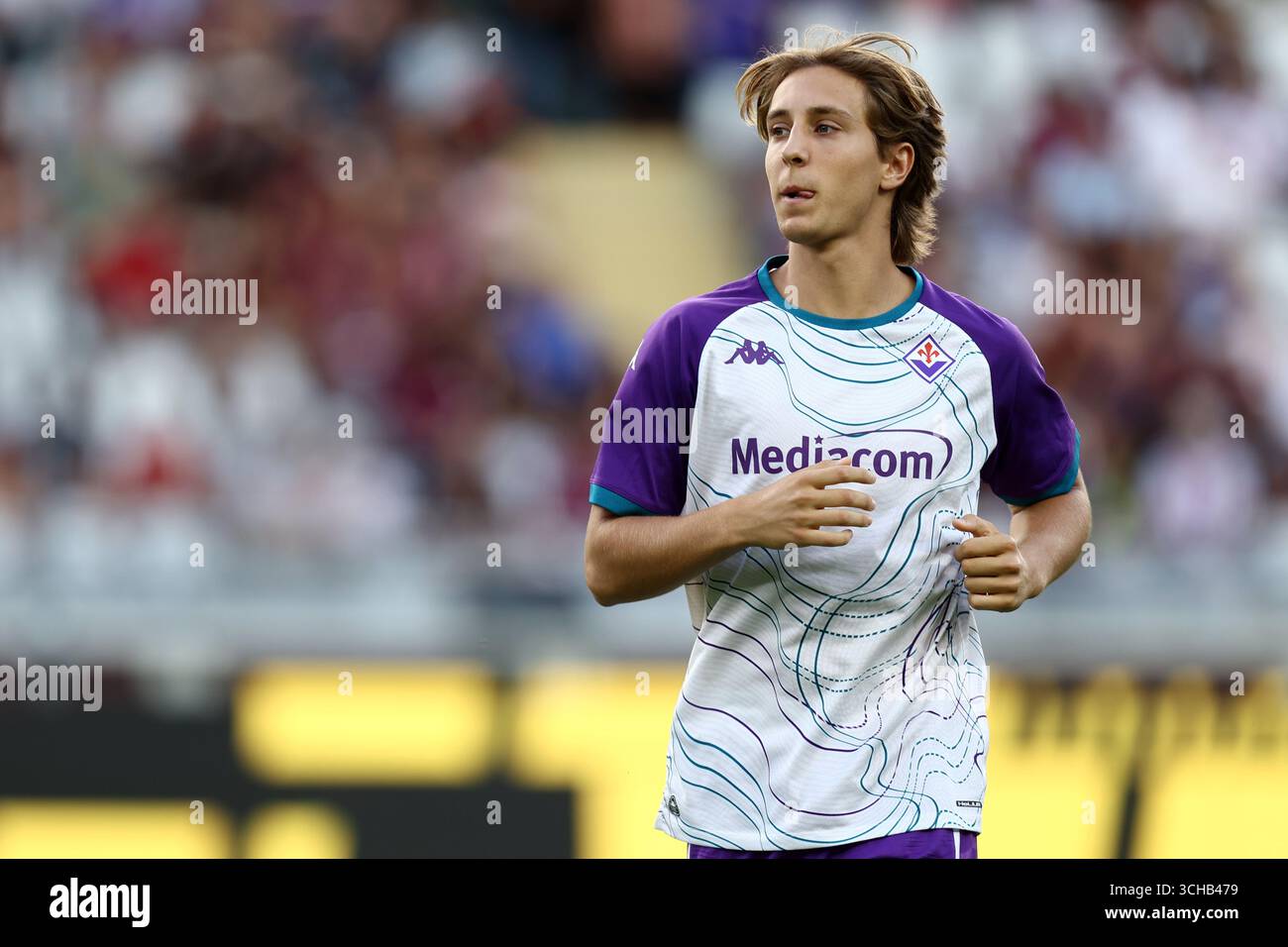 Jacopo Fazzini of Acf Fiorentina during warm up before the Serie A ...