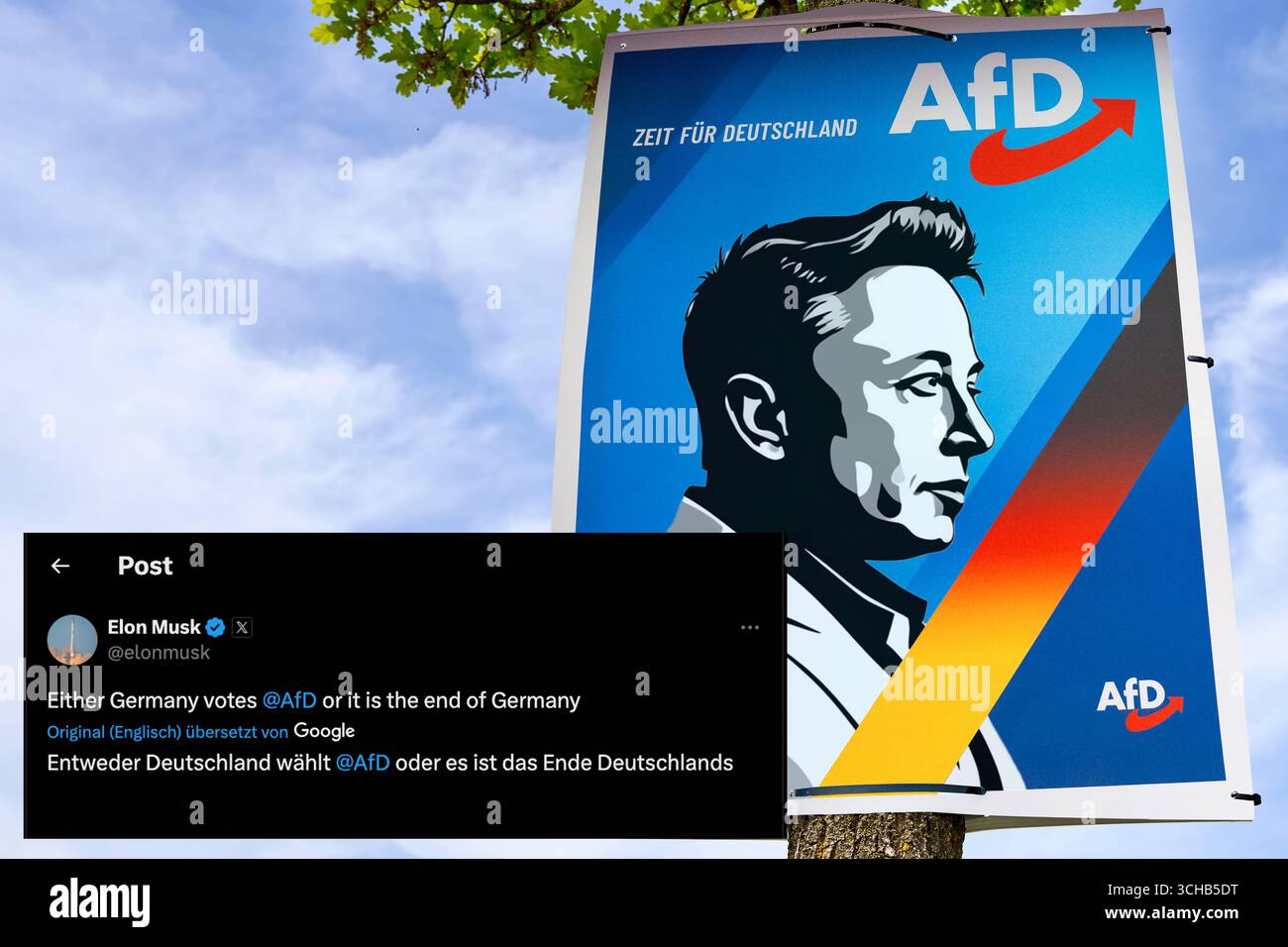 Germany - September 1, 2025: PHOTOMONTAGE, Satire - A screenshot of ...