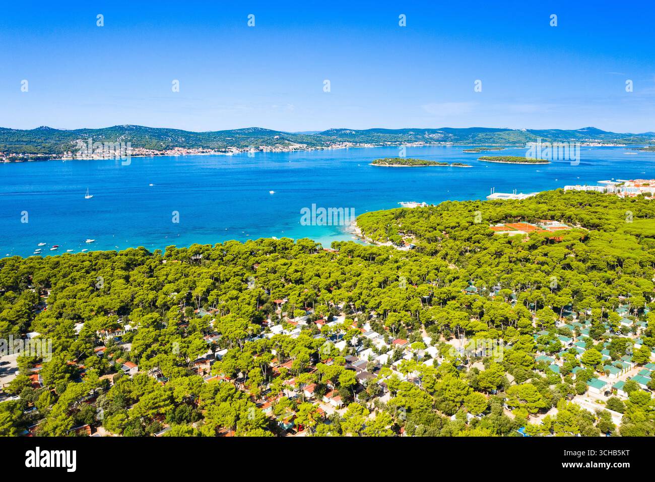 Aerial view touristic town biograd hi-res stock photography and images ...