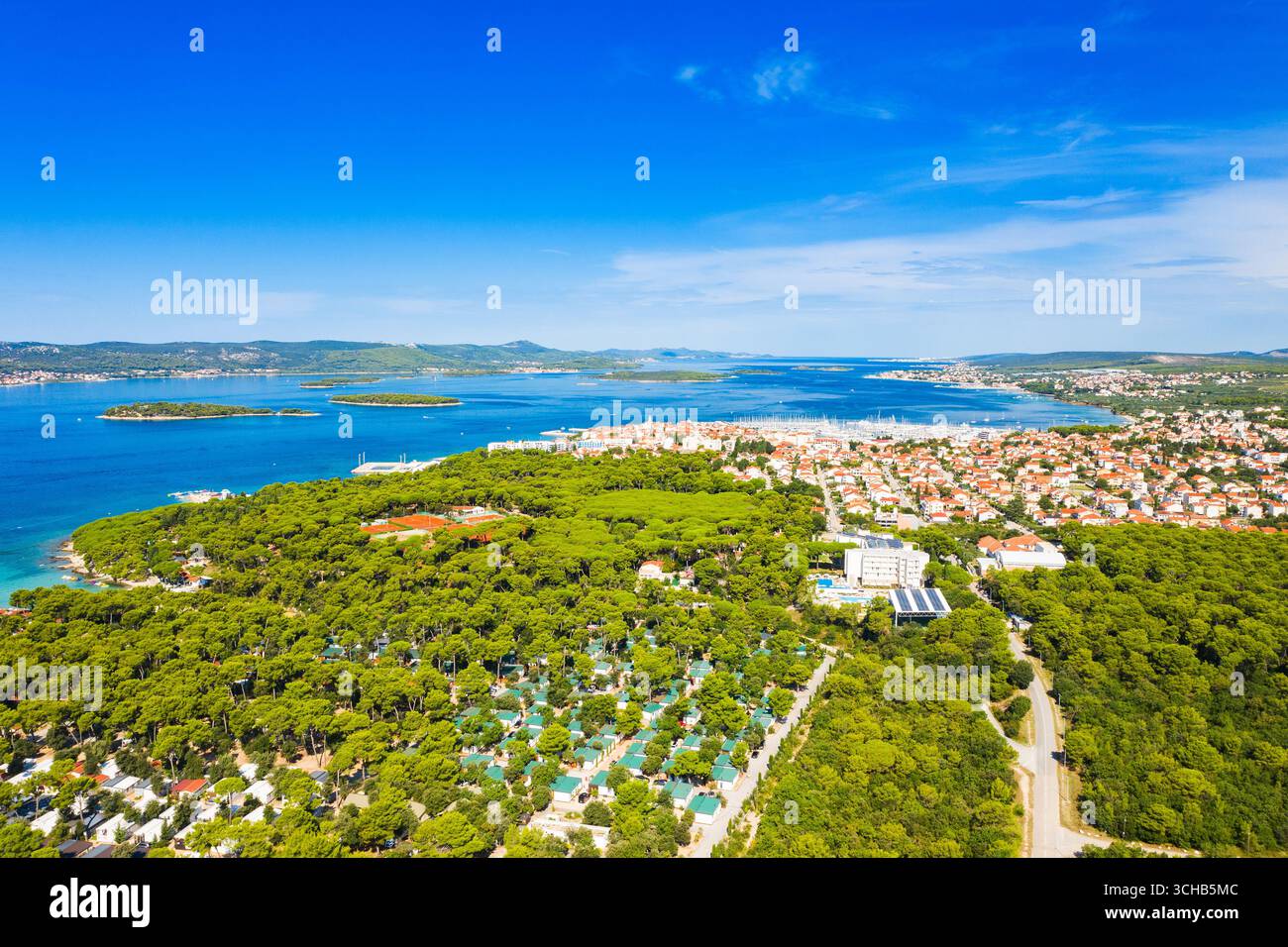 Aerial view touristic town biograd hi-res stock photography and images ...