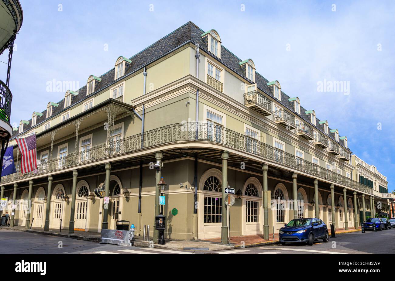 Corner of Bourbon Street and St' Anne Street, New Orleans French ...