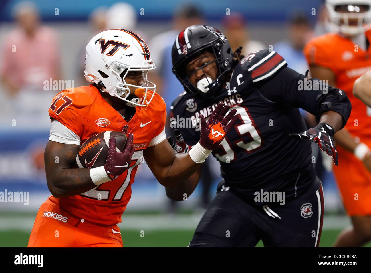 Virginia Tech running back Marcellous Hawkins (27) in action during an ...